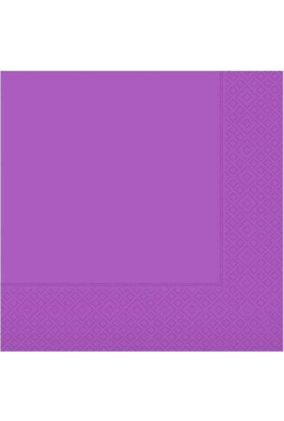Roll-Up Peçete Düz Renkli 33X33 Mor 20 Li