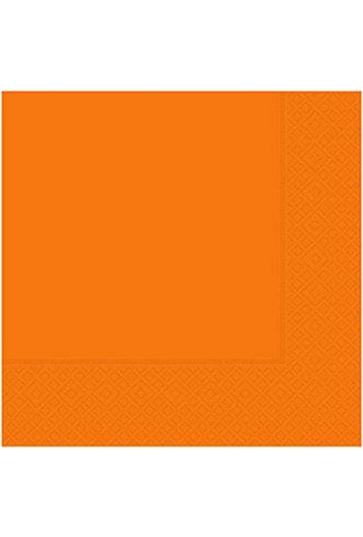 Barış Süs Peçete Düz Renkli 33X33 Turuncu 20 Li