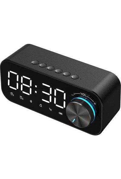 Valkyrie Bluetooth Şarjlı Alarmlı Usb/sd Aynalı Masa Saati