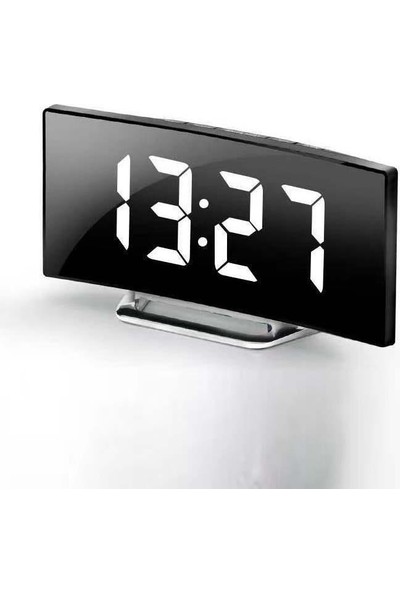 Valkyrie Alarmlı LED Dereceli Curved Dijital Masa Saati