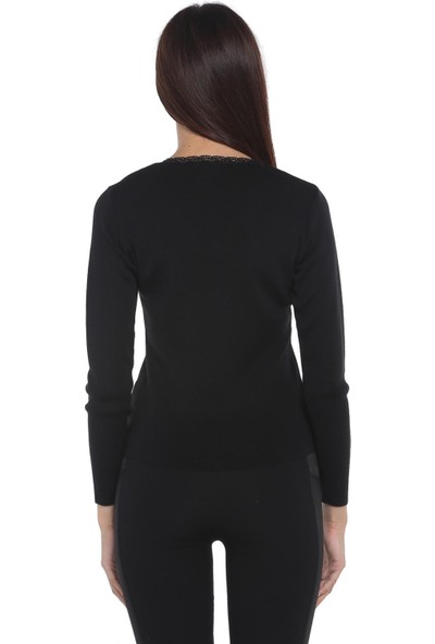 Solo Yaka Dantelli Triko Bluz Solo Yaka Dantelli Triko Bluz