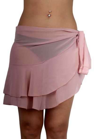 Pembe Deniz Kısa Pudra Etek Pareo Pembe Deniz Kısa Pudra Etek Pareo