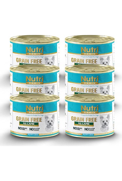 Nutri Canin %92 Kuzu Etli 200GR Küçük Irk Yavru Yaş Köpek M 6 Adet Nutri Canin %92 Kuzu Etli 200GR Küçük Irk Yavru Yaş Köpek M 6 Adet