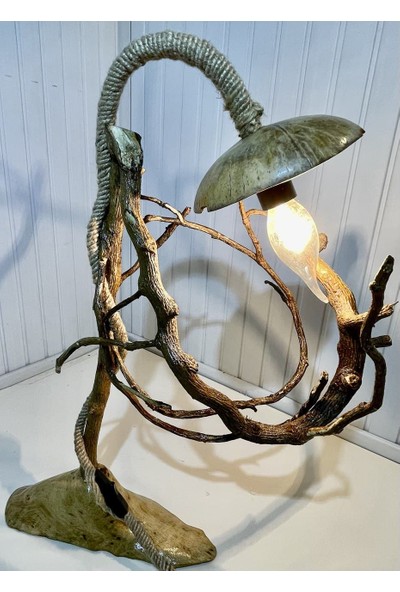 Mustafa'nın Tasarımları Ahşap Abajur Gece Lambası Mustafa'nın Tasarımları Ahşap Abajur Gece Lambası