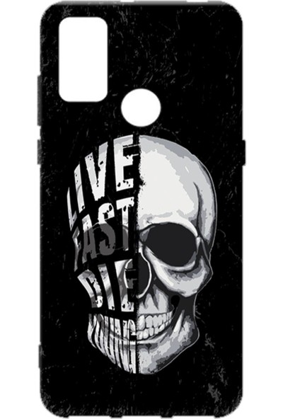 Asil Aksesuar Tcl 20E Kılıf Desen Baskılı Silikon Kuru Kafa STK:585 Asil Aksesuar Tcl 20E Kılıf Desen Baskılı Silikon Kuru Kafa STK:585