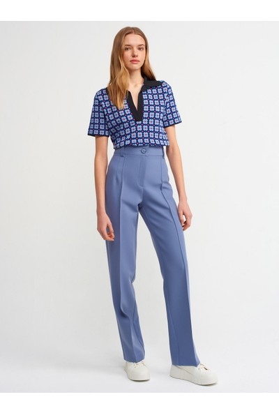 Dilvin 4888 Uzun Pantolon-Indigo