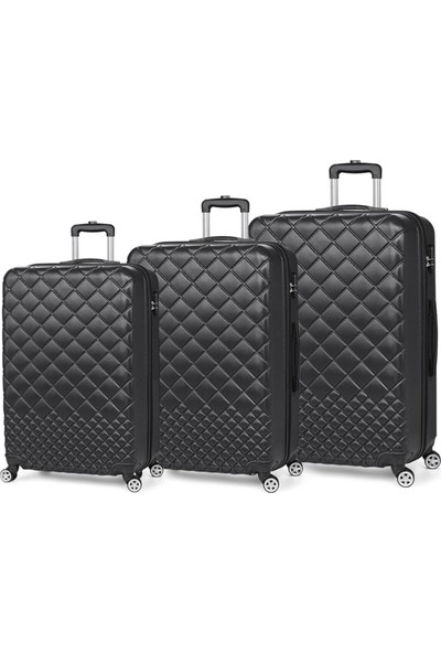 POLO55 P55UCVLZ01 3'lü Valiz Seti Siyah