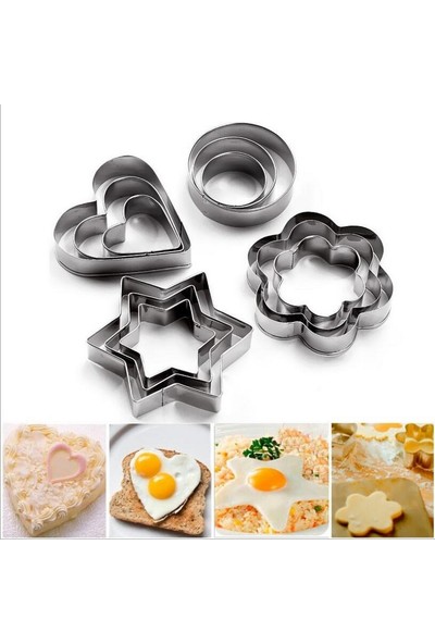 Anadolu Saray Çarşısı Pratik Metal 12'li Kalp Papatya Yuvarlak Yıldız Kurabiye Kalıbı | Metal Kurabiye Seti 12 Parça Anadolu Saray Çarşısı Pratik Metal 12'li Kalp Papatya Yuvarlak Yıldız Kurabiye Kalıbı | Metal Kurabiye Seti 12 Parça