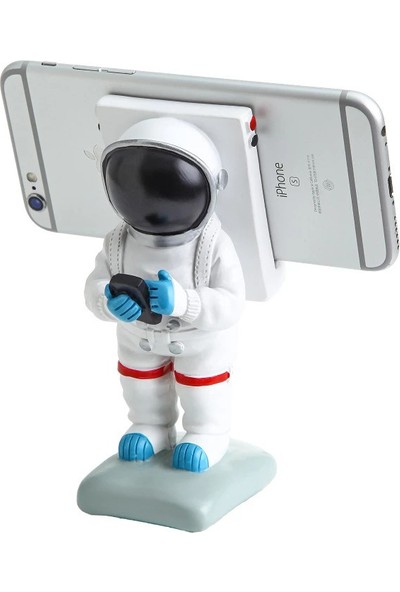 Hediye Astronot Masa Üstü Biblo Telefon Tutacağı