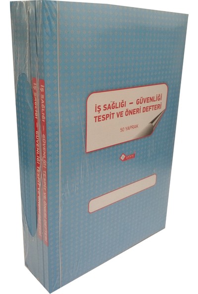 Uysal Iş Sağlığı Güvenliği Tespit ve Öneri Defteri 3 Nüsha 50 Yaprak 1-50 Numaralı 5'li Paket Uysal Iş Sağlığı Güvenliği Tespit ve Öneri Defteri 3 Nüsha 50 Yaprak 1-50 Numaralı 5'li Paket