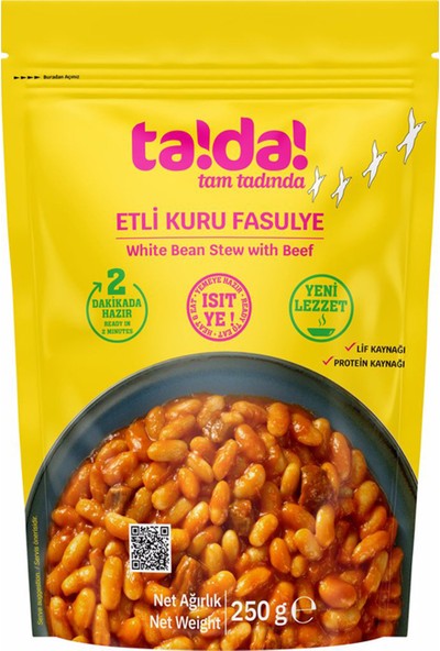 Tada Etli Kuru Fasulye 250 gr Retort Tada Etli Kuru Fasulye 250 gr Retort