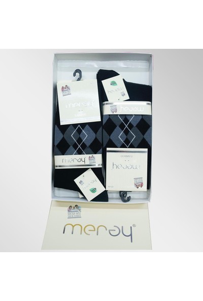 Meray 6'lı Ekose Bambu Erkek Çorap