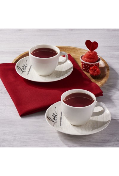 Güral Porselen Love 4 Parça 2 Kişilik Çay Fincanı - 25342 Güral Porselen Love 4 Parça 2 Kişilik Çay Fincanı - 25342