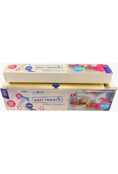 Asır Streç Film Kayar Bıcaklı 30X300 8 Mikron