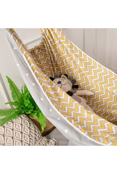 Çocuk Karikatür Hamak Sarı Dalga