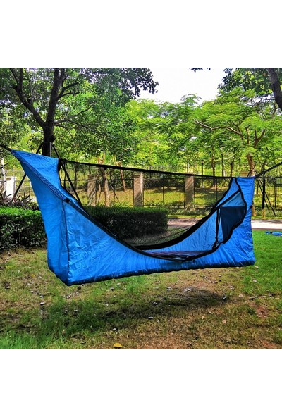 Açık Hava Sivrisinek Önleyici Yağmur Geçirmez Yüzer Çadır, Hamak + Cibinlik + Şişme Yastık Mavi Açık Hava Sivrisinek Önleyici Yağmur Geçirmez Yüzer Çadır, Hamak + Cibinlik + Şişme Yastık Mavi