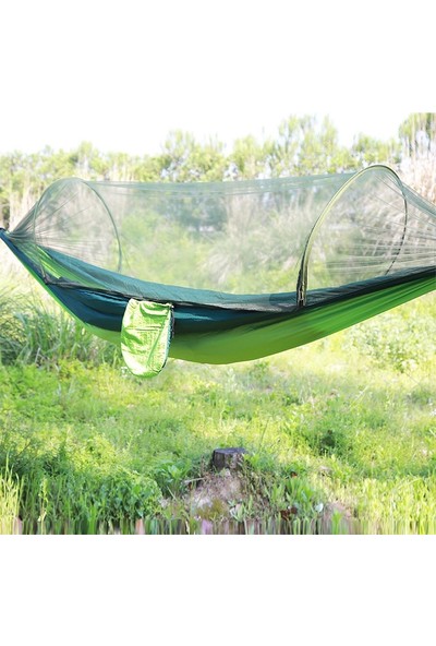 Generic Cibinlikli Taşınabilir Açık Naylon Hamak Yeşil
