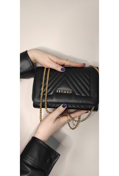 Glamordo Beymen Siyah El Kol Çanta