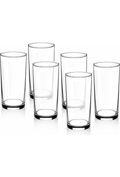 Queens kitchen 6 kişilik lüx cam uzun meşrubat bardak takımı