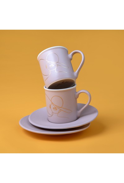 Jumbo Joy Pembe Kahve Fincan Takımı