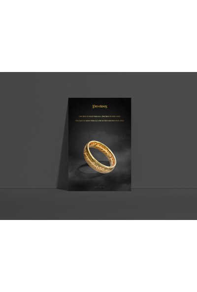 Kaynock Yüzüklerin Efendisi Poster Tablo Dijital Tasarım Tablo