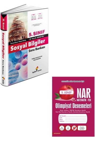 Aydın Yayınları 5. Sınıf Sosyal Bilgileri Soru Bankası ve Olimpiyat Denemesi