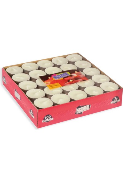 Çetin Shop Tealight Mum Beyaz 100 Adet