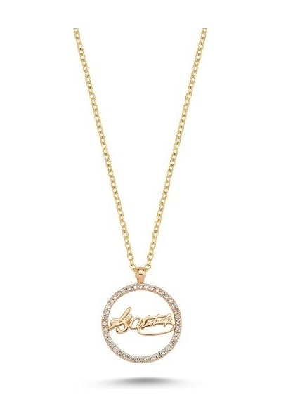 Altın Pati Zirkon Taşlı Atatürk Imzası Kolye Altın Pati Zirkon Taşlı Atatürk Imzası Kolye