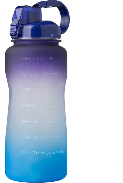 Shopfocus 64OZ / 2l Yarım Galon Motive Edici Su Şişesi, Zaman (Yurt Dışından)