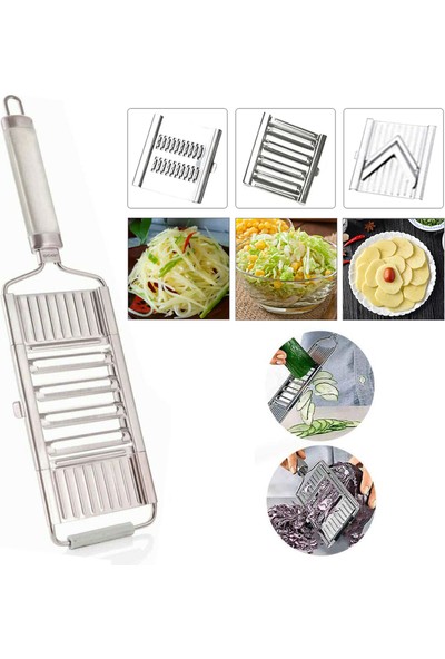 Pratik 3 Bıçaklı Multi Fonksiyonlu Çoklu Dilimleyici Doğrayıcı Multi Rende Pratik 3 Bıçaklı Multi Fonksiyonlu Çoklu Dilimleyici Doğrayıcı Multi Rende