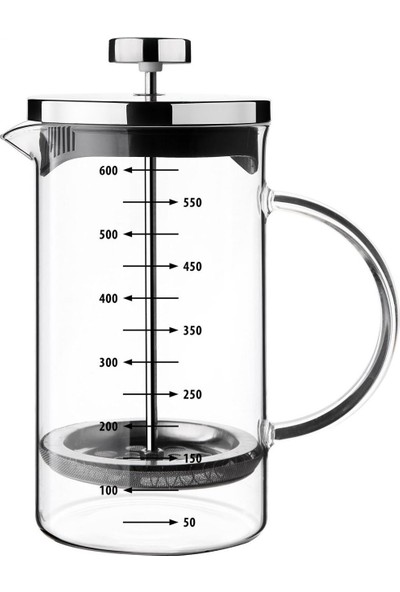 Abeltrade Borosilikat French Press Bitki Çayı Demliği Ateşe Dayanıklı 600ML Abeltrade Borosilikat French Press Bitki Çayı Demliği Ateşe Dayanıklı 600ML