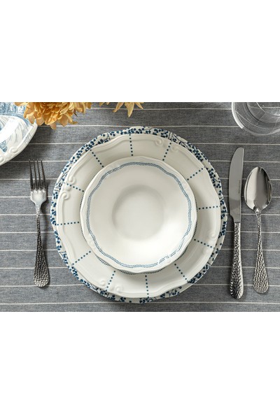 English Home Zebra Porselen Kase 17 cm Mavi