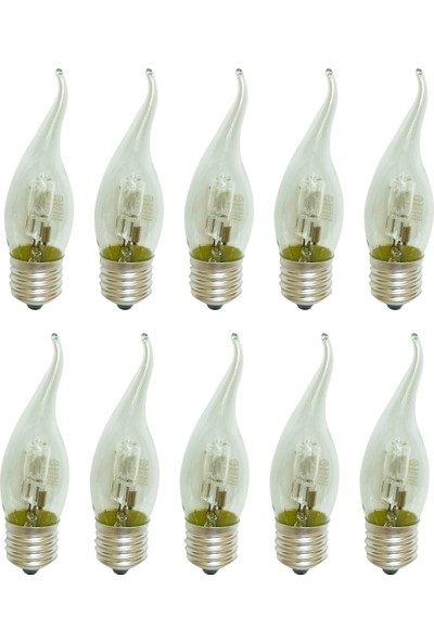 Pause 28 Watt Buji Ucu Kıvrık Halojen Ampul Sarı Işık 370 Lumen 10'lu Paket %30 Enerji Tasarruflu E-27 Duy Pause 28 Watt Buji Ucu Kıvrık Halojen Ampul Sarı Işık 370 Lumen 10'lu Paket %30 Enerji Tasarruflu E-27 Duy