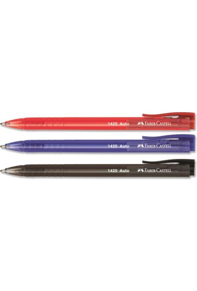 Faber-Castell Faber Castell 1425 Auto Basmalı Tükenmez Kalem 1.0 3 Renk Faber-Castell Faber Castell 1425 Auto Basmalı Tükenmez Kalem 1.0 3 Renk