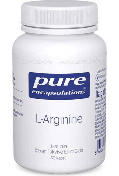 Pure Encapsulations L-Arginine 60 Kapsül