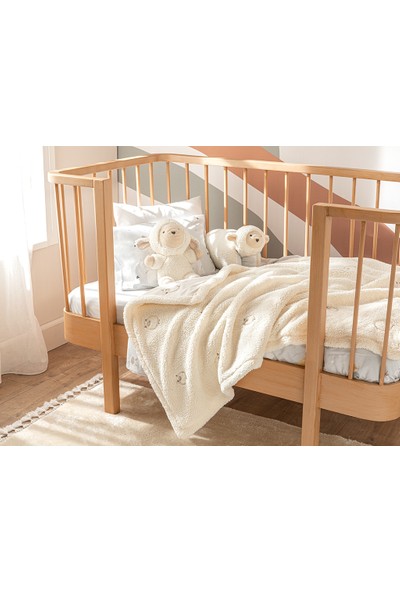 English Home Puffy Lamb Polyester Bebe Battaniye 80X120 cm Ekru English Home Puffy Lamb Polyester Bebe Battaniye 80X120 cm Ekru
