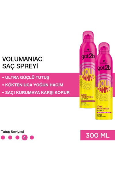Got2B Volumaniac Sprey 300 ml x 2 Got2B Volumaniac Sprey 300 ml x 2