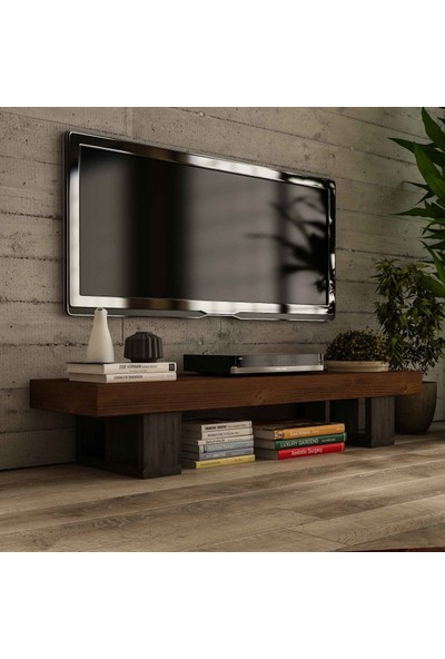 Woodesk Masif Ağaç Ceviz Renk 150x40 TV Sehpası CPT8006-150 Woodesk Masif Ağaç Ceviz Renk 150x40 TV Sehpası CPT8006-150