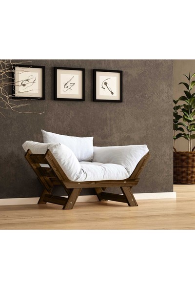 Woodesk Adalar Masif Ceviz-Kırık Beyaz Renk Berjer CPT8131-140 Woodesk Adalar Masif Ceviz-Kırık Beyaz Renk Berjer CPT8131-140