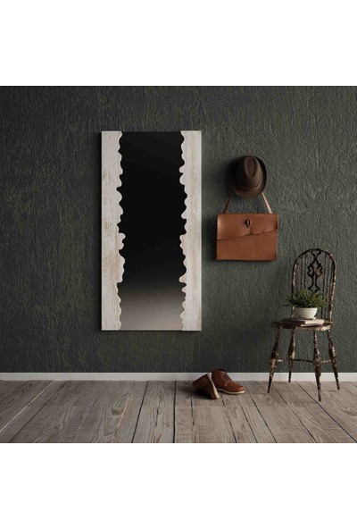 Woodesk Masif Ağaç Beyaz Renk 120x60 Boy Aynası CPT2324-120