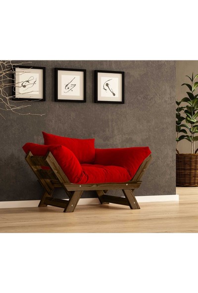 Woodesk Adalar Masif Ceviz-Kırmızı Renk Berjer CPT8135-140 Woodesk Adalar Masif Ceviz-Kırmızı Renk Berjer CPT8135-140