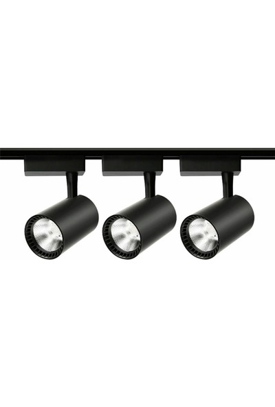 Coral Light Ray Spot Set 3 Adet Ray Spot + 1 mt Ray 360° Hareketli 30W Cob LED Siyah Metal Kasa Ray Spot Coral Light Ray Spot Set 3 Adet Ray Spot + 1 mt Ray 360° Hareketli 30W Cob LED Siyah Metal Kasa Ray Spot