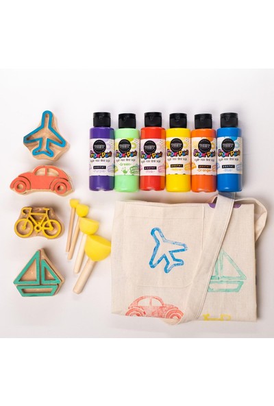 Mammacomica Dough Taşıtlar Parmak Boya Seti