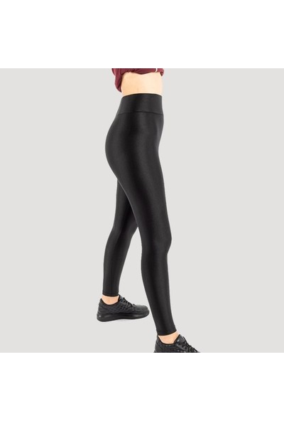 Modadili Parlak Tayt Siyah S - Siyah