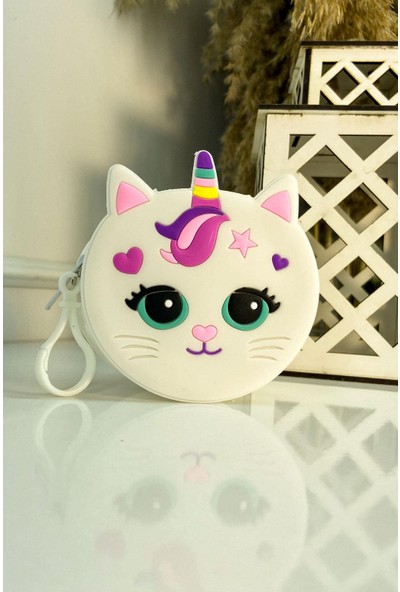 Şubu Tasarım Unicorn Anahtarlıklı Cüzdan Beyaz SBT614 Şubu Tasarım Unicorn Anahtarlıklı Cüzdan Beyaz SBT614