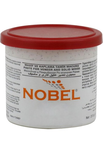 Nobel Çok Amaçlı Ahşap Mermer Parke Tamir Macunu 200 Gr Beyaz Nobel Çok Amaçlı Ahşap Mermer Parke Tamir Macunu 200 Gr Beyaz
