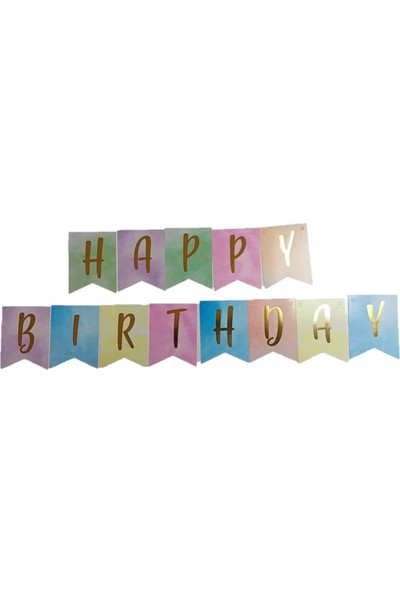 Organizasyon Pazarı Happy Birthday Yazılı Karışık Renk Küçük Boy Flama Banner Organizasyon Pazarı Happy Birthday Yazılı Karışık Renk Küçük Boy Flama Banner