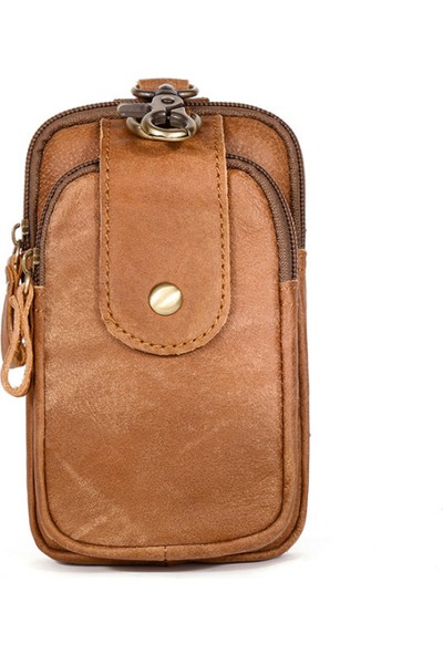 Trendd Açık Spor Erkek Bel Çantası Kemer Çok Fonksiyonlu Deri Cep Telefonu Çantası Giymek (Yurt Dışından)