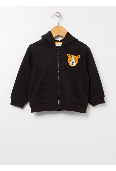 Mammaramma Kapüşonlu Standart Kalıp Baskılı Siyah Bebek Sweatmont Mammaramma Kapüşonlu Standart Kalıp Baskılı Siyah Bebek Sweatmont