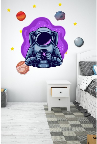 Evren Art Factory Astronot Temalı Çocuk Odası Duvar Kağıdı Evren Art Factory Astronot Temalı Çocuk Odası Duvar Kağıdı